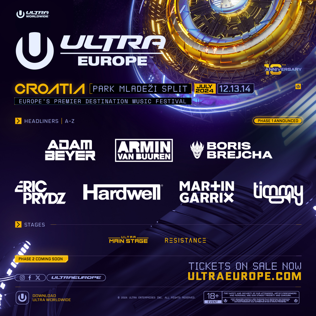 ULTRA EUROPE lanza la programación de la Fase 1 para la décima edición ...
