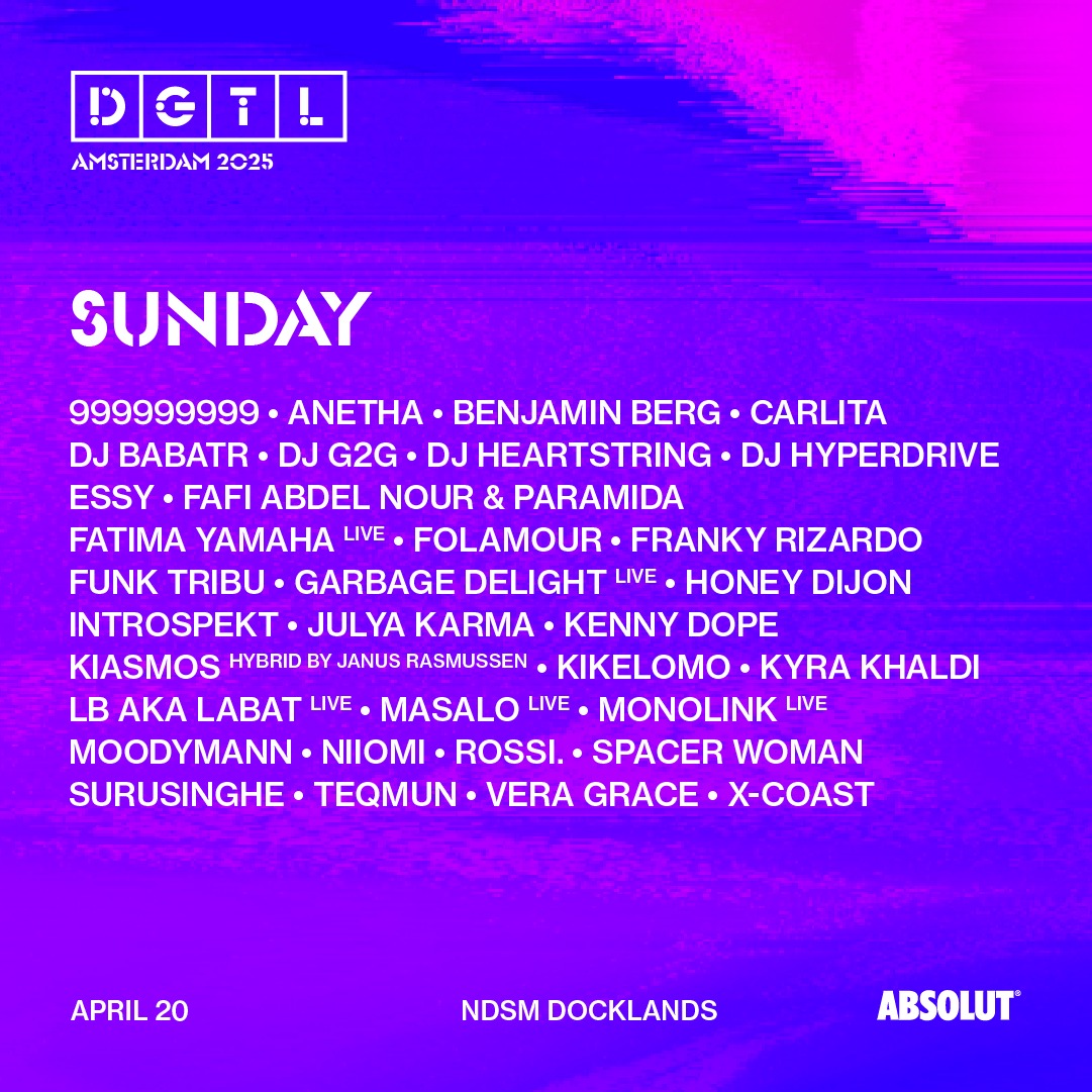 DGTL Ámsterdam desvela su line up completo para la edición de 2